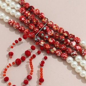 Jewelry | Vampire Bite Elegant Blood Droplets Pearl Collar Dripping Red ...